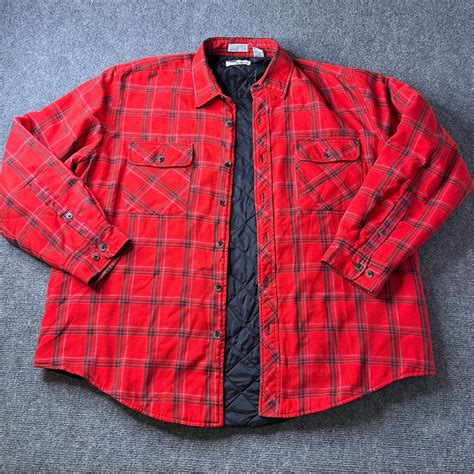 Kurt Cobain Red Flannel Vintage Kent Checkered Flannel Kurt Cobain