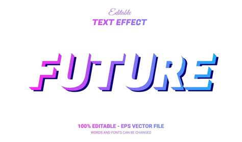 Premium Vector Future Text Effect Neon Style Editable Text Effect