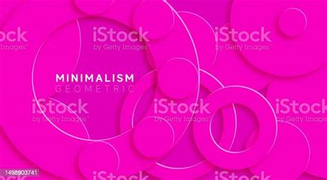 추상 핑크 부드러운 원 미니멀리즘 기하학적 배너 패턴 배경 3차원 형태에 대한 스톡 벡터 아트 및 기타 이미지 3차원 형태 곡선 기하 도형 Istock