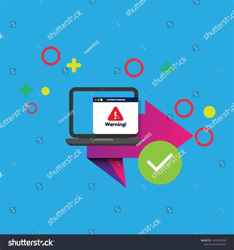Window Operating System Error Warning Pop Vector De Stock Libre De Regalías 1429078700