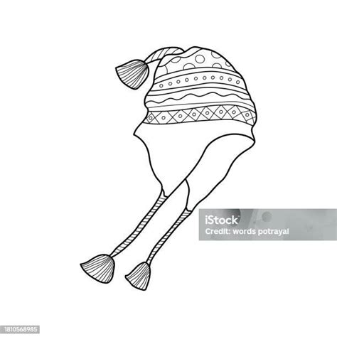 손으로 그린 아이 그림 만화 벡터 일러스트 레이 션 Chullo 모자 흰색 배경에 고립 페루에 대한 스톡 벡터 아트 및 기타 이미지 페루 안데스 산맥 만화 Istock