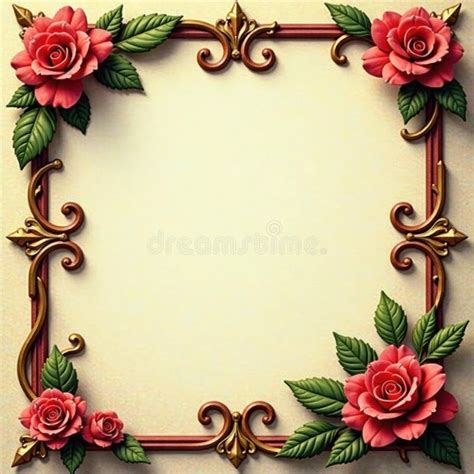 Elegant Swirls Scrolls In Frame Retro Design Frame Wedding Stock Illustration Illustration