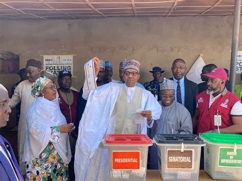 Buhari Votes In Katsina Says Apc Will Win Daily Trust