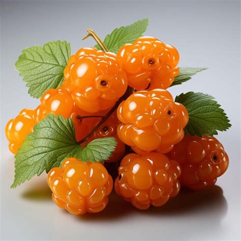 Premium Ai Image Fresh Cloudberry Berry Pile Of Rubus Chamaemorus