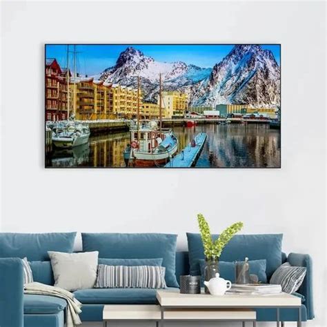 Natural Scenery Floating Framed Canvas Wall Painting Shape