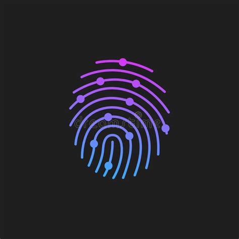 Digital Modern Identify And Measuring The Bright Fingerprint Security Password Control Through