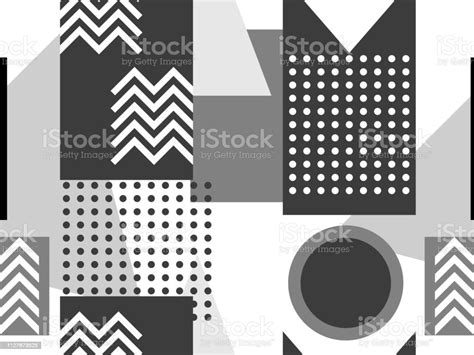 80 년대의 스타일에 기하학적 완벽 한 패턴 흑인과 백인 기하학적 도형 포인트 고 점선입니다 벡터 일러스트 레이 션 0명에 대한 스톡 벡터 아트 및 기타 이미지 Istock