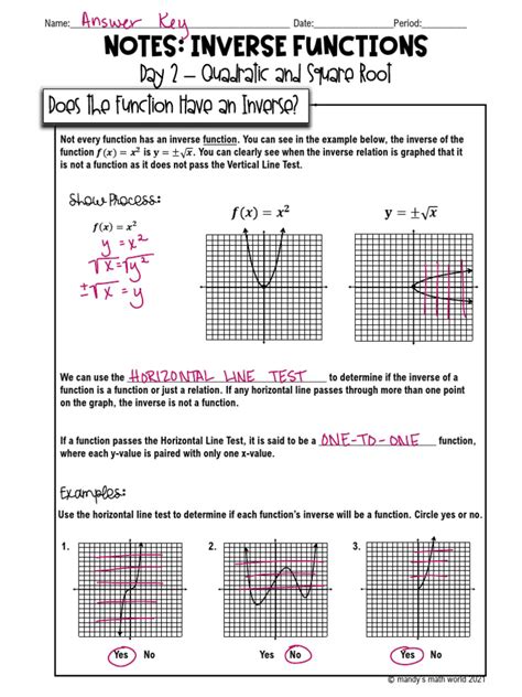 1 4 Inverse Functions Quadsqrt Teachernotes 1 Pdf Function Mathematics Quadratic
