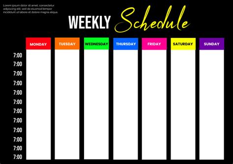 Schedule Template Postermywall