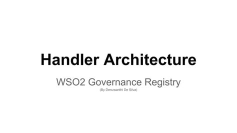 Handler Architecture Pdf