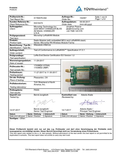 Lorawan Certificate Rn2483 Pdf