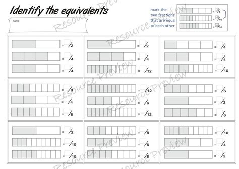 Equivalent Fractions Teaching Resources Club