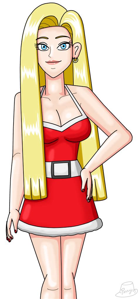 Christmas Android 18 By Perrywhite On Deviantart