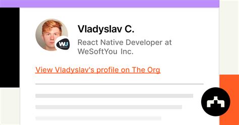 Vladyslav C React Native Developer At Wesoftyou Inc The Org