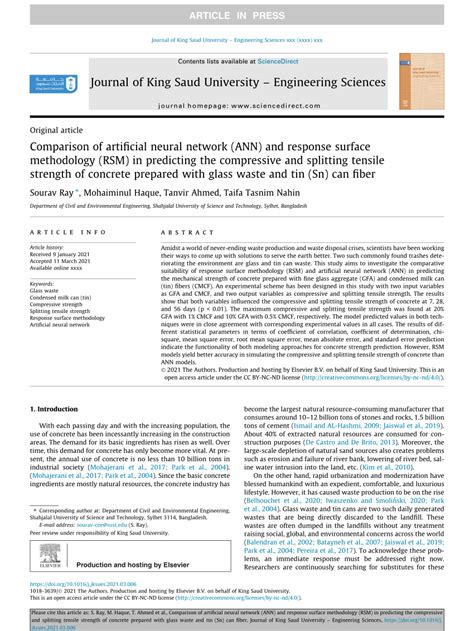 Pdf Comparison Of Artificial Neural Network Ann And Response