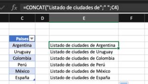 Función Concat en Excel ex Concatenar La Fórmula de Excel