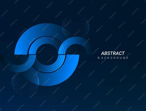 Premium Vector Abstract Circular Pattern Design Blue Background