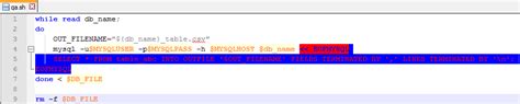 Shell Running Mysql Command In A While Loop Stack Overflow