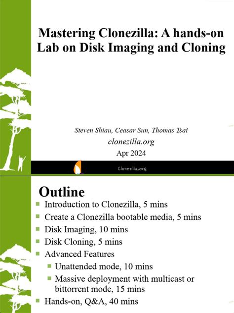 Lfnw2024 Clonezilla V1 Pdf Operating System Technology Software