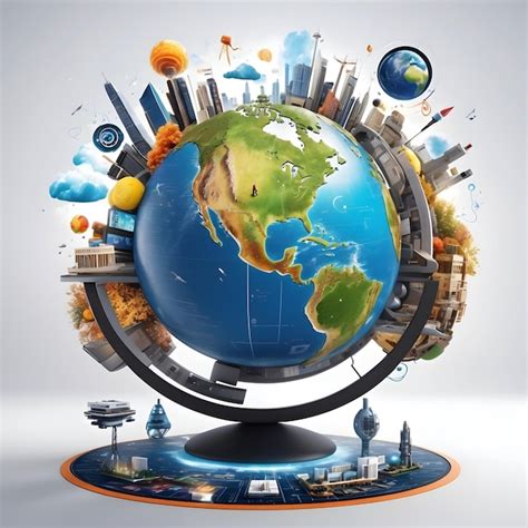 Premium Photo Symbol Of Globe With Social Connection Global Connectivity Icon Earth With