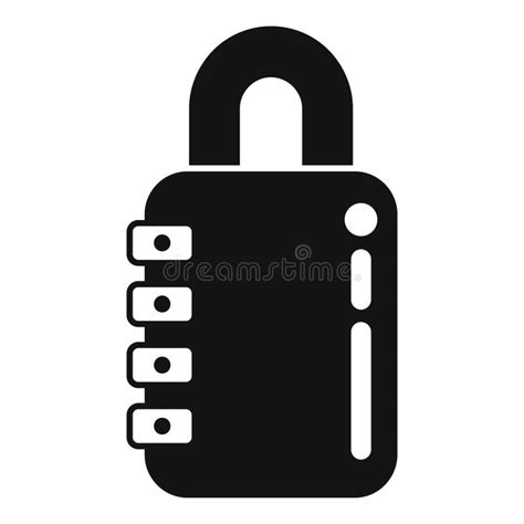 Cipher Padlock Icon Simple Vector Data Encryption Stock Vector
