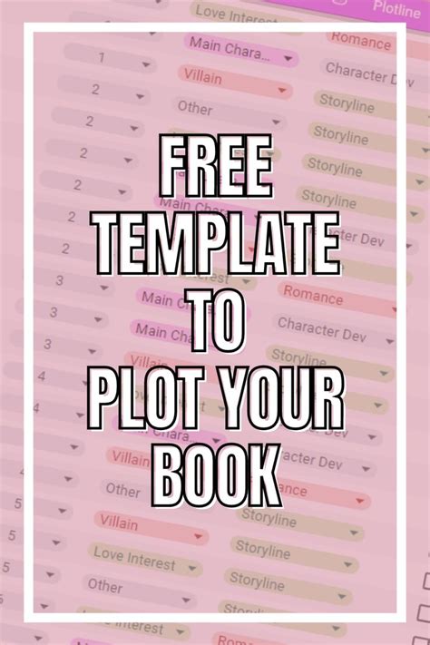 Book Plot Planner Template B Cher Schreiben Diagramm