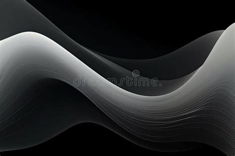 Minimalistic Grayscale Gradient With Subtle Curved Lines Stock