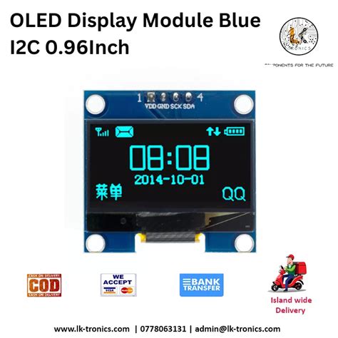 OLED Display Module Blue I C Inch LK Tronics