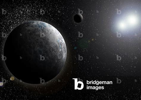 Planetary System Around A Double Star Artist View Artwork Of