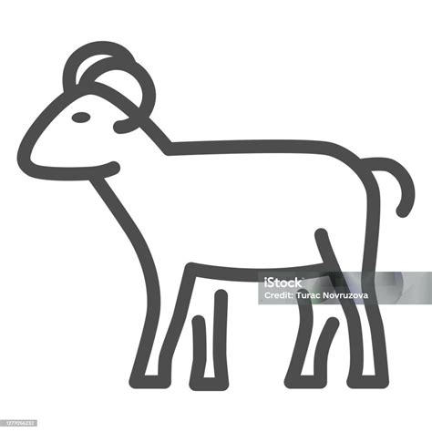 램 라인 아이콘 가축 개념 흰색 배경에 양 기호 모바일 개념 및 웹 디자인을위한 윤곽 스타일 램 아이콘의 실루엣 벡터 그래픽 가축에 대한 스톡 벡터 아트 및 기타 이미지