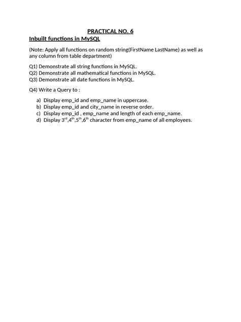 Dbms Practical 6 Pdf