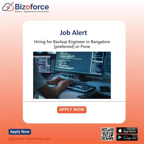 Backupengineer Techjobs Bangalorejobs Punejobs Dataprotection Bizoforce The Innovation