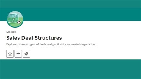 sales deal structures trailhead module salesforce youtube