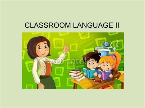 English Classroom Language Pptx
