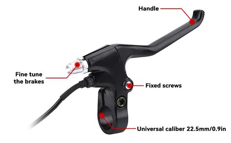 Frdhee Bicycle Brakes Lever 2 Wires Left And Right E Bike