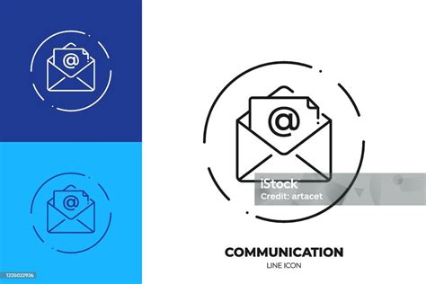 이메일 라인 아트 벡터 아이콘입니다 포스트 봉투의 윤곽선 기호입니다 얇은 스트로크로 만든 통신 픽토그램 배경에 격리 0명에 대한 스톡 벡터 아트 및 기타 이미지 Istock