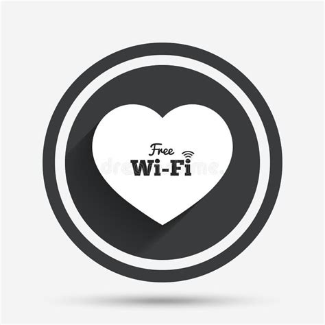Love Free Wifi Sign Wifi Symbol Stock Vector Illustration Of Border Black 78340783