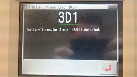 Tajima D Battery Signal Error
