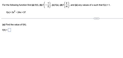 Solved For The Following Function Find A F B F Chegg