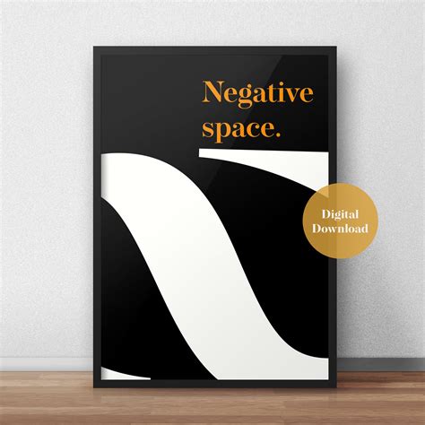 Negative Space Design Principles Typography Graphic Designer Gift Office Poster Etsy