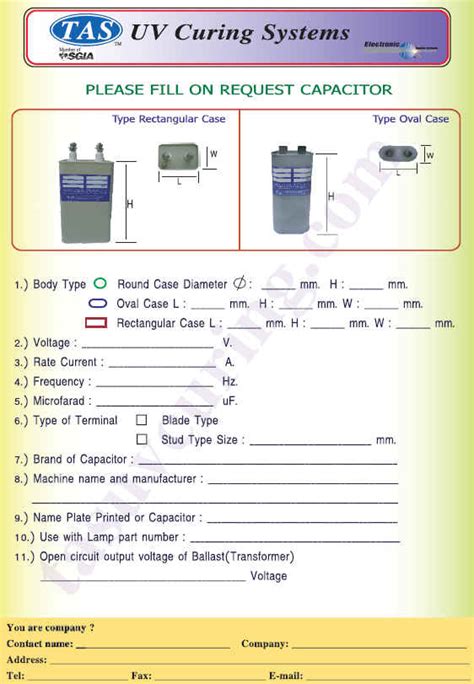 Uv Capacitor Tas Uv Curing Coltd