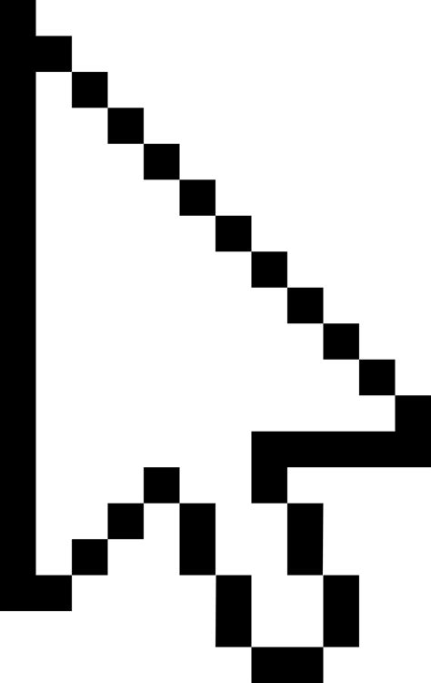 Clipart White Pixel Mouse Cursor Arow Fixed