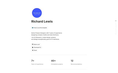 Notion 노션의 인기 디자인 포트폴리오 템플릿 Notion 노션 마켓플레이스