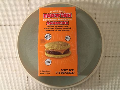 Trader Joes Eggwich Breadless Breakfast Sandwich Review Freezer Meal