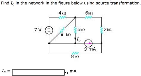 in the network in the figure below find io using superposition io wi