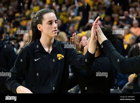 Iowa City Ia March 03 Iowa Guard Caitlin Clark 22 Leaves The