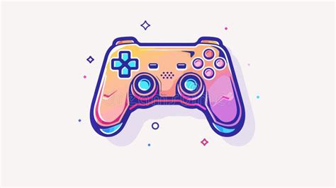 Professional Game Controller Outline Vector Illustration Stock Vector