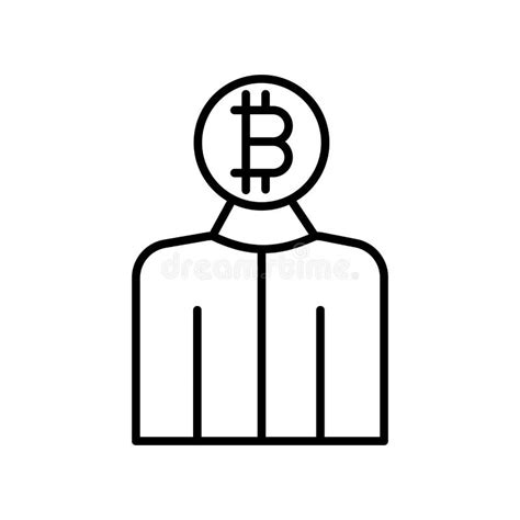 Bitcoin Icon Vector Isolated On White Background Bitcoin Sign Thin Line Design Elements In