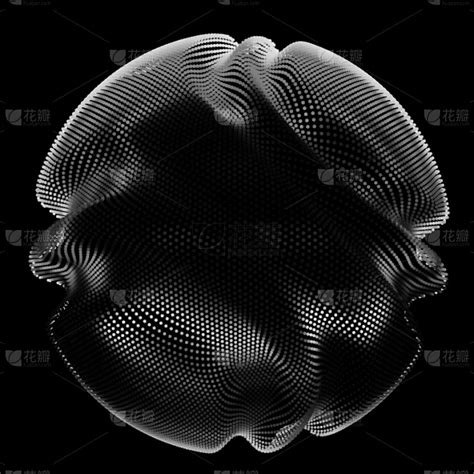 球体 铁丝网 抽象 单色调 商务 计算机 几何形状 网络空间 三维图形 流动素材 花瓣网