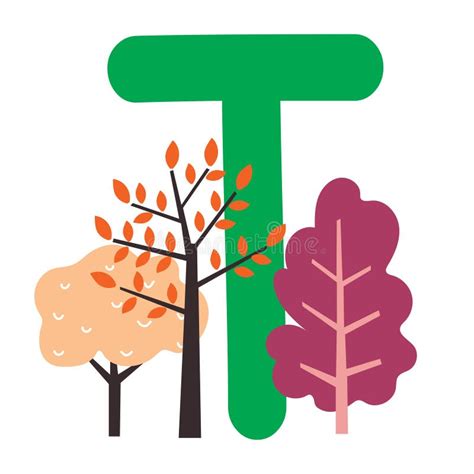 Letter T Tree Alphabet Stock Illustrations Letter T Tree Alphabet Stock Illustrations